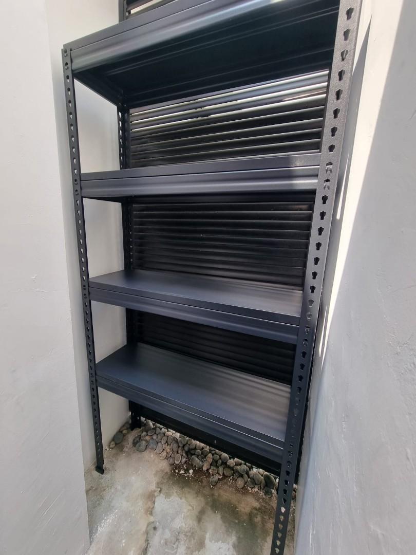 Boltless rack storeroom rack metal shelve, Furniture & Home Living ...