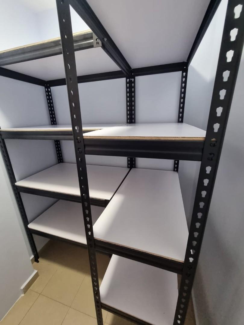 Boltless rack storeroom rack metal shelve, Furniture & Home Living ...