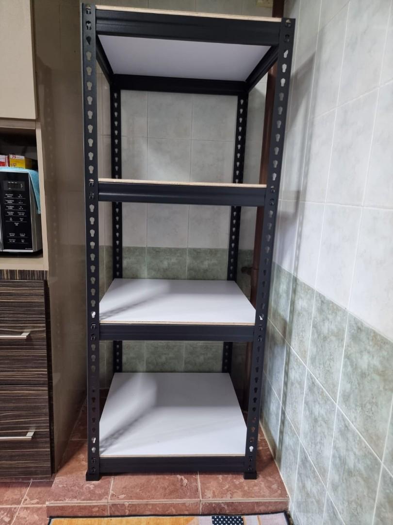 Boltless rack storeroom rack metal shelve, Furniture & Home Living ...