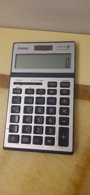 Casio JS-120TVS 12 digits 計算機, 興趣及遊戲, 書本 & 文具, 雜誌及其他 - Carousell