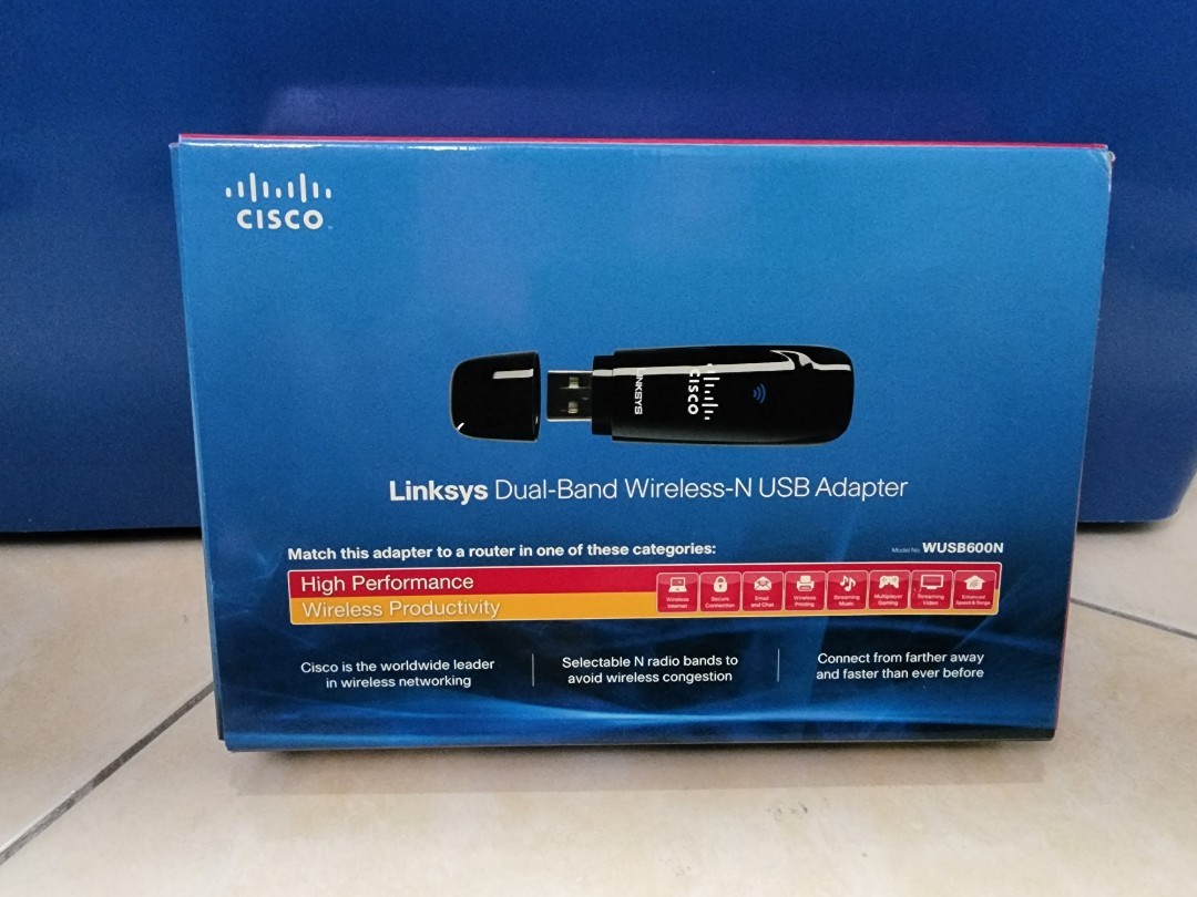 Cisco Linksys WUSB600N Dual Band WiFi USB adapter, Computers & Tech ...