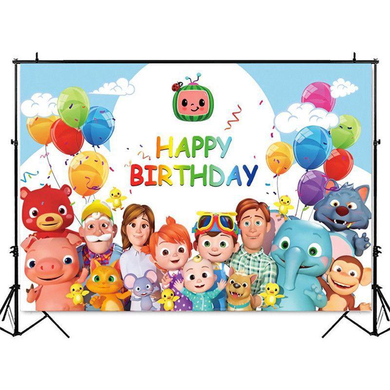 Cocomelon Vinyl Birthday Backdrop, Photography, Photography Accessories ...