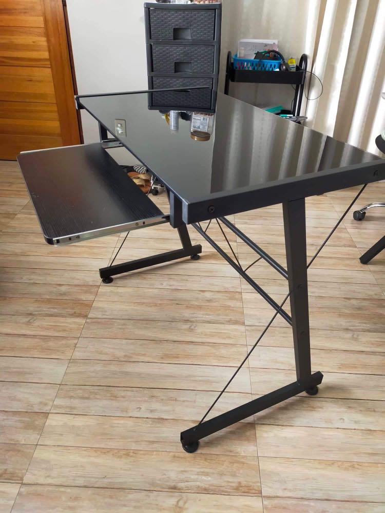 Computer table with keyboard tray, Furniture & Home Living, Office ...
