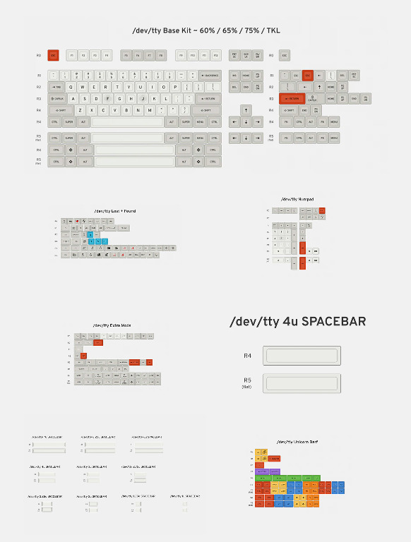 Drop + Matt3o MT3 /dev/tty Keycap Set, Computers & Tech, Parts ...