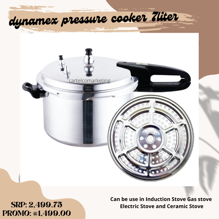 DYNAMEX -INDUCTION PRESSURE COOKER 7LITER, Furniture & Home Living ...