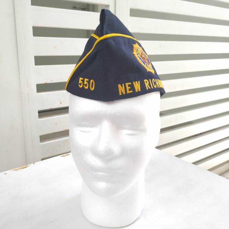 GARRISON HAT MADE USA BLUE ARMY NAVY AIR FORCE NEW RICHMOND OHIO SEAL ...