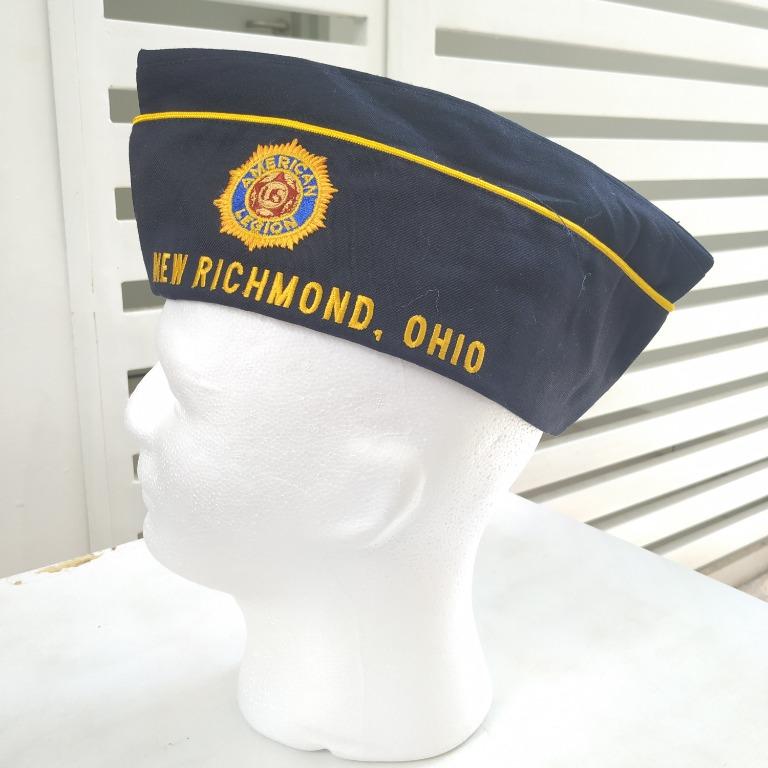 GARRISON HAT MADE USA BLUE ARMY NAVY AIR FORCE NEW RICHMOND OHIO SEAL ...