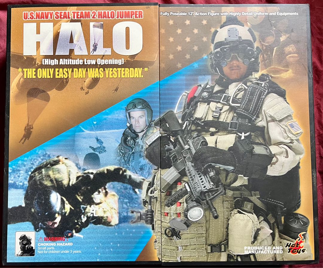 絕版 Hot Toys 1:6 12” Halo High Altitude Low Opening US Navy Seal Team 2 ...