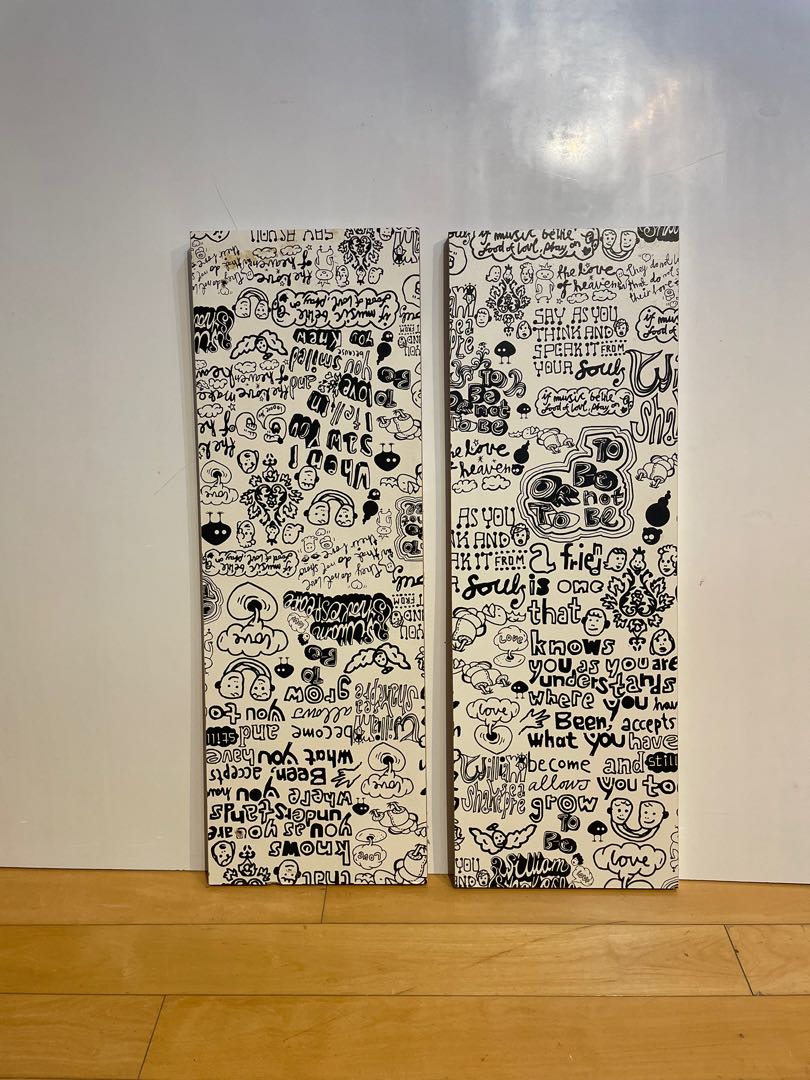 IKEA Graffiti Billy Bookcase parts, (80cm wide Billy size). , 傢俬＆家居, 傢俬 ...