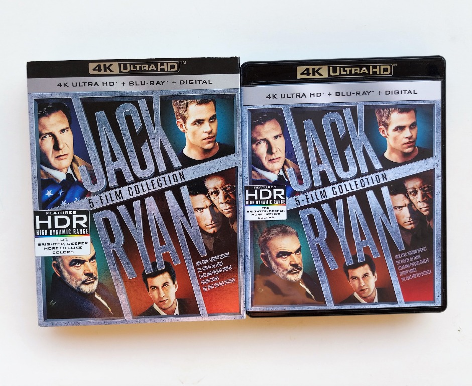 Jack Ryan 5-Film Collection 美版 UHD 4K + Blu-ray + Digital w/Slipcover ...