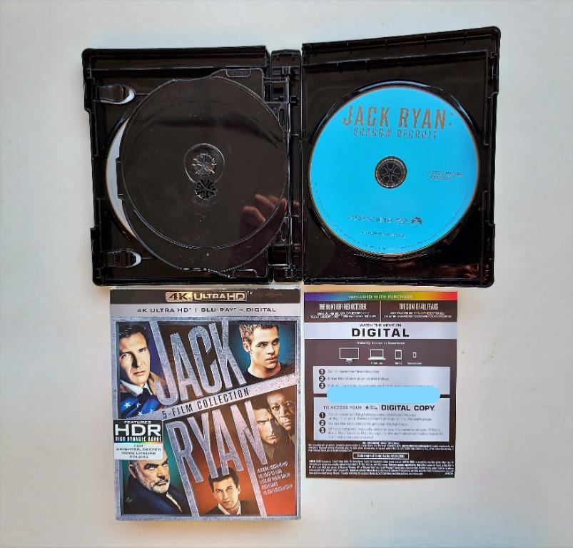 Jack Ryan 5-Film Collection 美版 UHD 4K + Blu-ray + Digital w/Slipcover ...