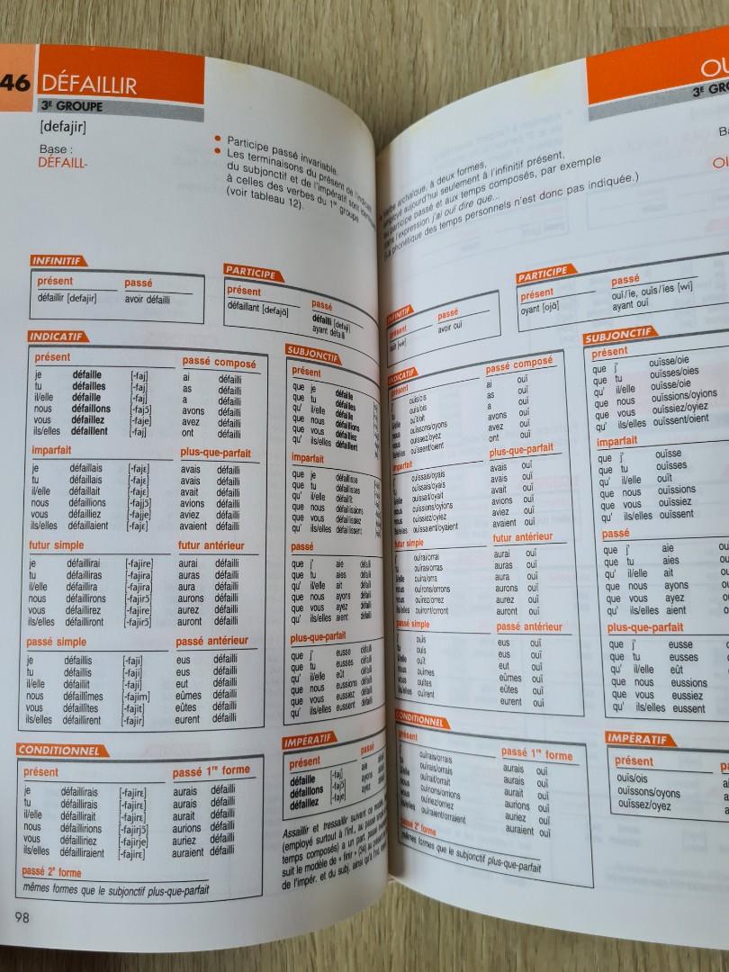 French verb conjugation book - Larousse Bordas Conjugaison, Hobbies ...