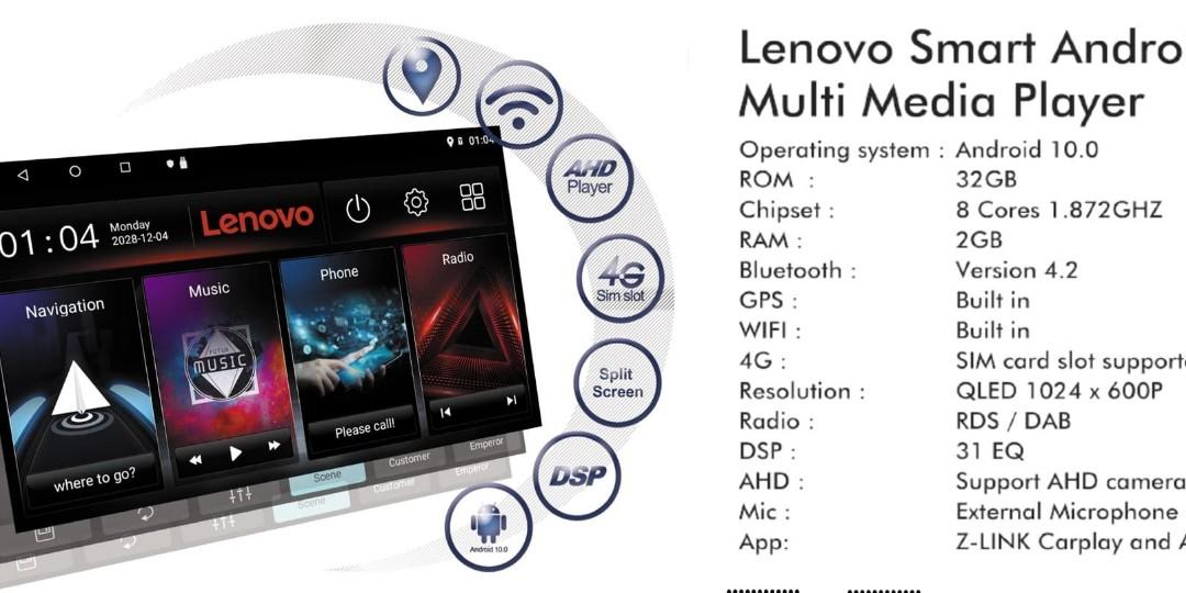 Lenovo Smart Android Media Player Car Unit, Car Accessories ...
