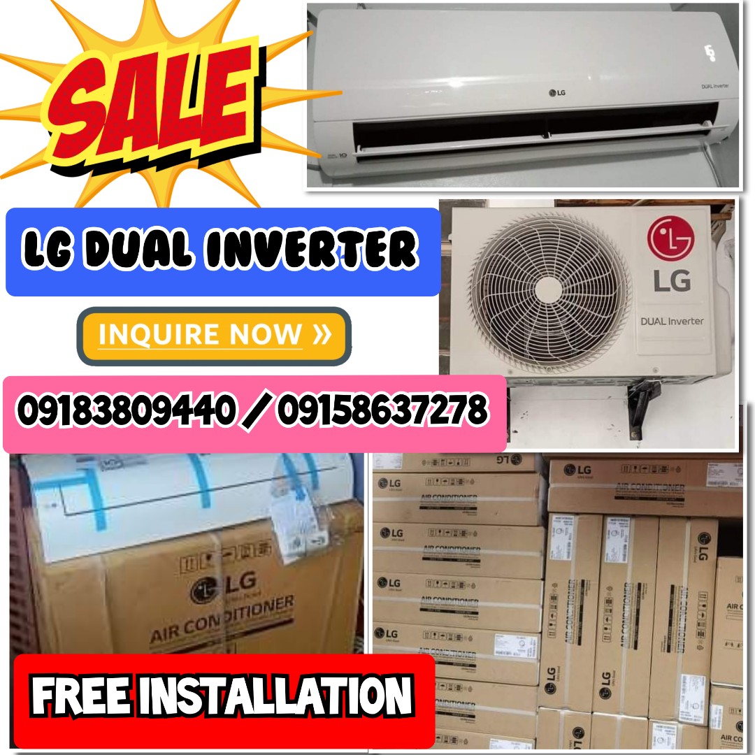 LG DUAL INVERTER SPLIT TYPE AIRCON, TV & Home Appliances, Air ...