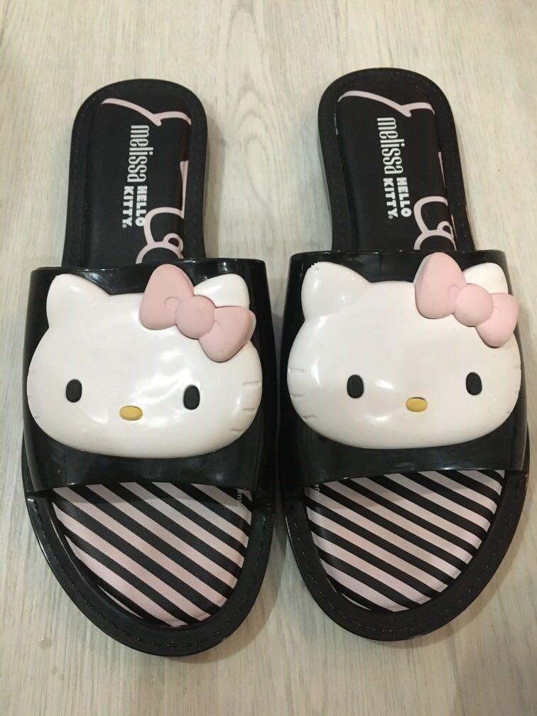 Melissa X Hello Kitty Slides, Women's Fashion, Footwear, Flipflops and ...