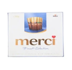 Merci Finest Selection Milk Chocolates (Blue) 250g, Food & Drinks ...