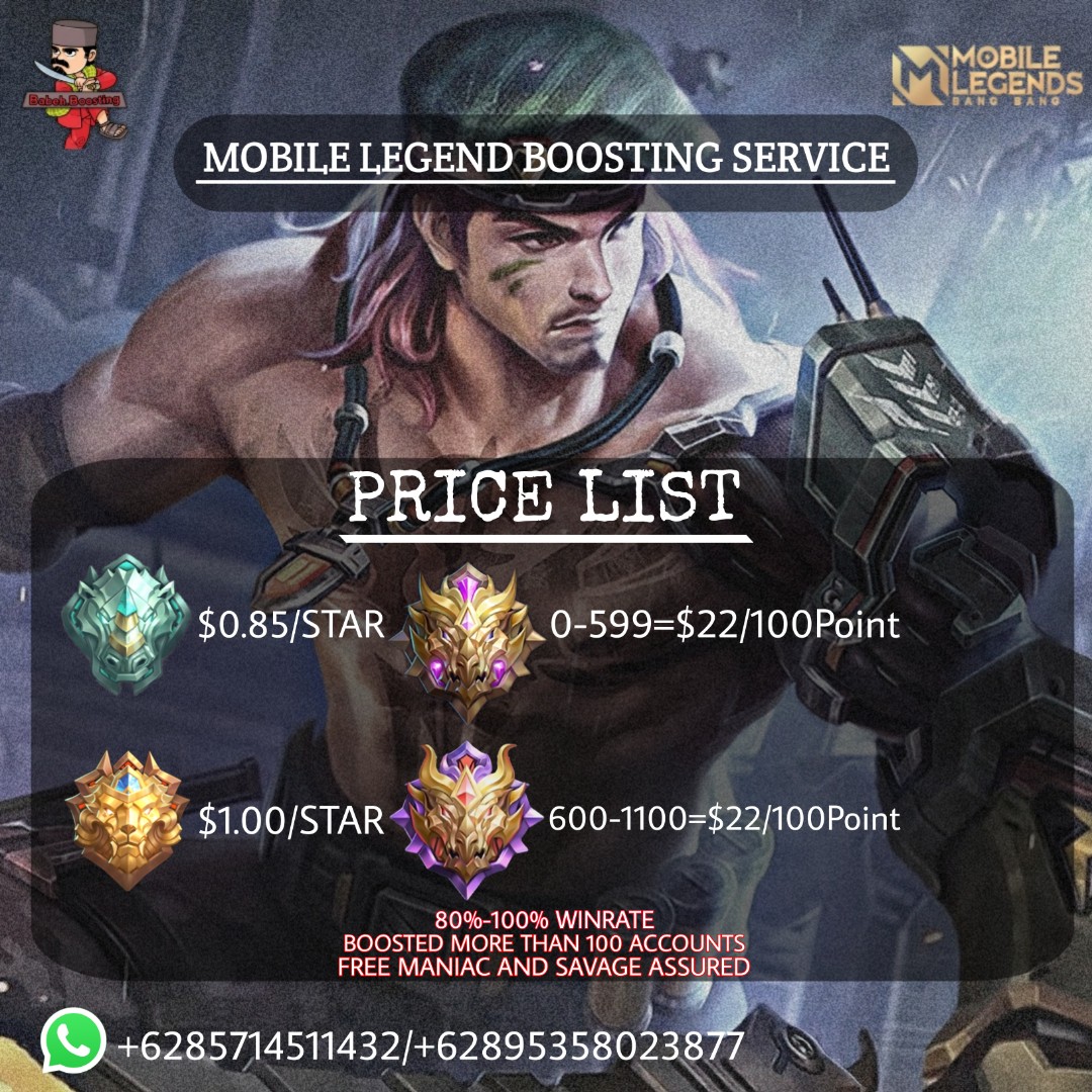 Mobile Legends Boosting Service By Babeh Boosting, Video Gaming, Gaming ...