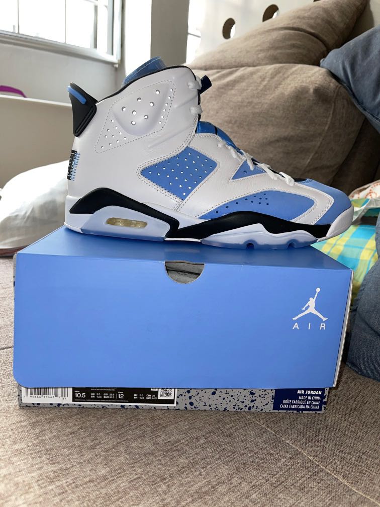 Nike Air Jordan 6 University Blue UNC, Men's Fashion, Footwear ...