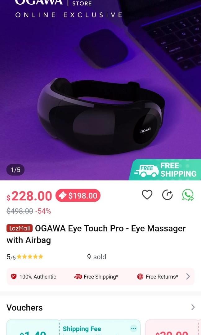 Ogawa Eye Touch Pro massager BNIB, Beauty & Personal Care, Vision Care ...