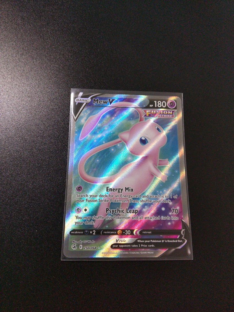Pokemon TCG Mew V Full Art Ultra Rare - SS8 Fusion Strike, Hobbies ...