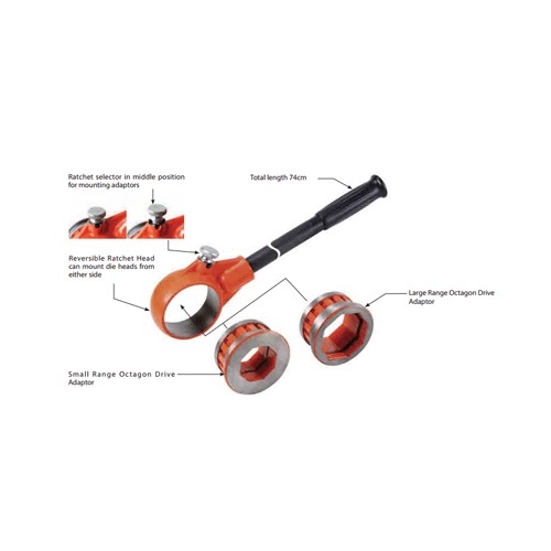 Ridgid Type Manual Pipe Threader Set, Commercial & Industrial ...