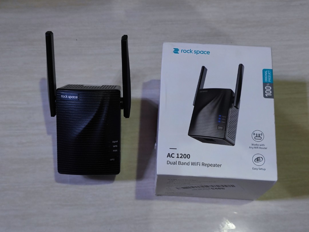 Rockspace, AC1200, Dual Band, Wifi, Repeater, Wifi Repeater, 2.4Ghz ...