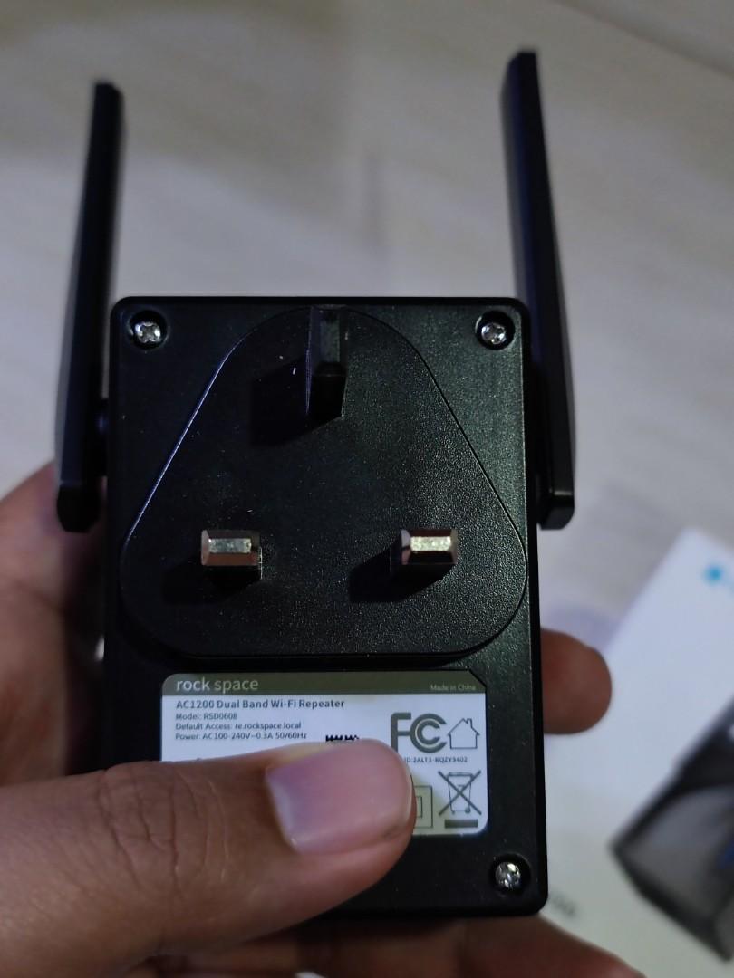 Rockspace, AC1200, Dual Band, Wifi, Repeater, Wifi Repeater, 2.4Ghz ...
