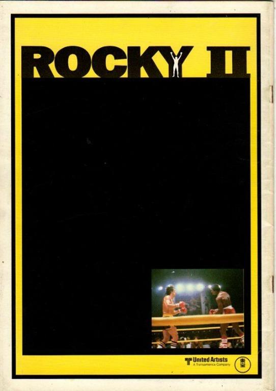ROCKY II (1979) MOVIE PROGRAM BOOK (JAPANESE), Hobbies & Toys, Books ...