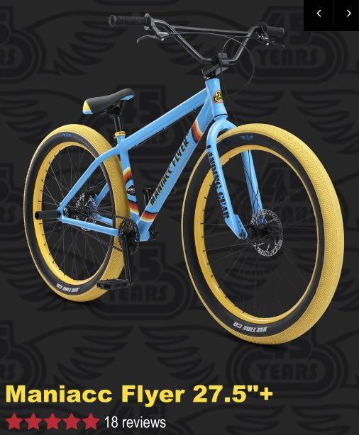 SE BIKES Maniacc Flyer 27.5 Big BMX Bike, Sports Equipment, Bicycles ...