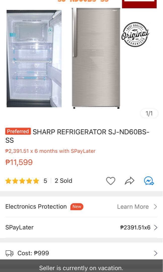 Sharp Refrigerator Single Door, TV & Home Appliances, Kitchen ...