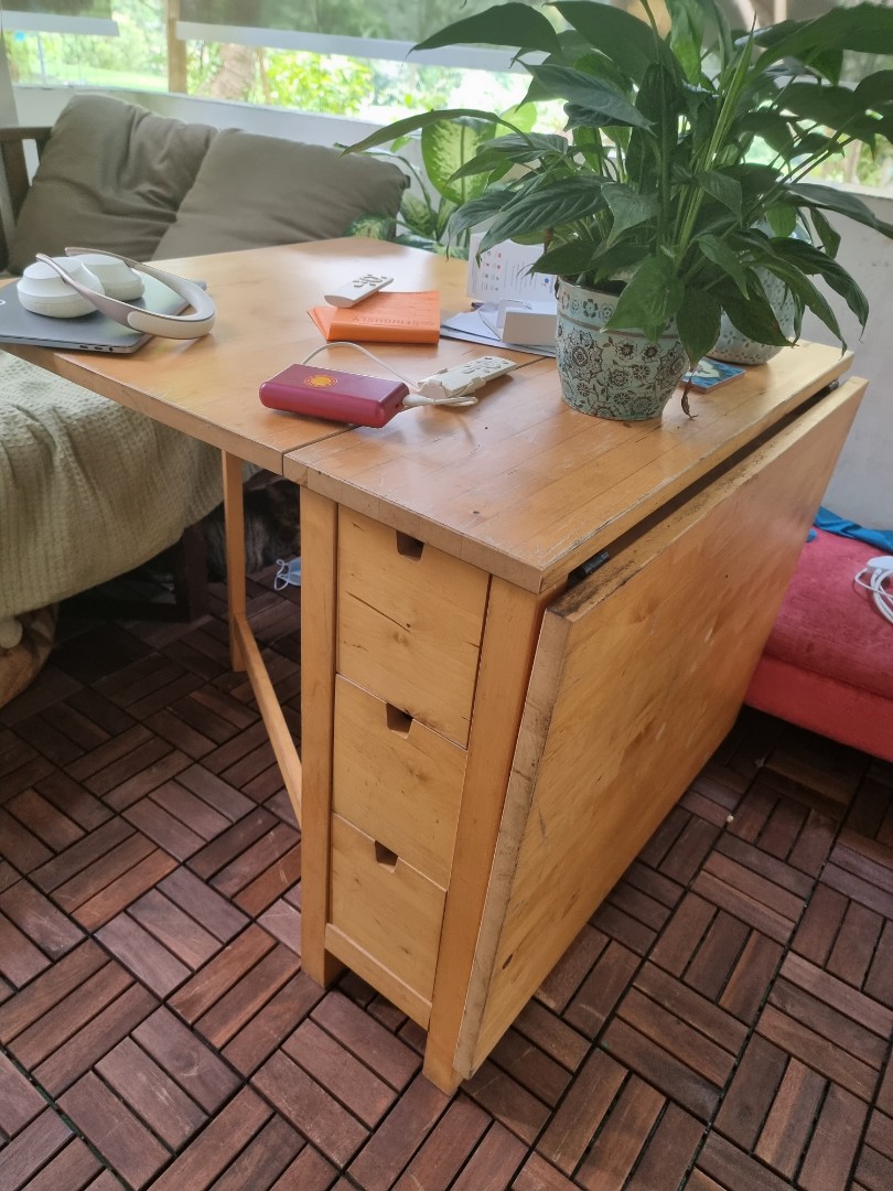 Unique folding table with storage, Furniture & Home Living, Furniture ...