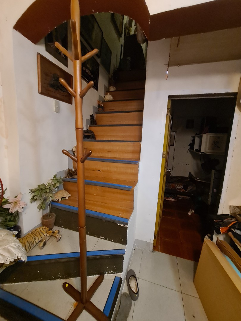 Vintage solid wood hanger stand, Furniture & Home Living, Home ...