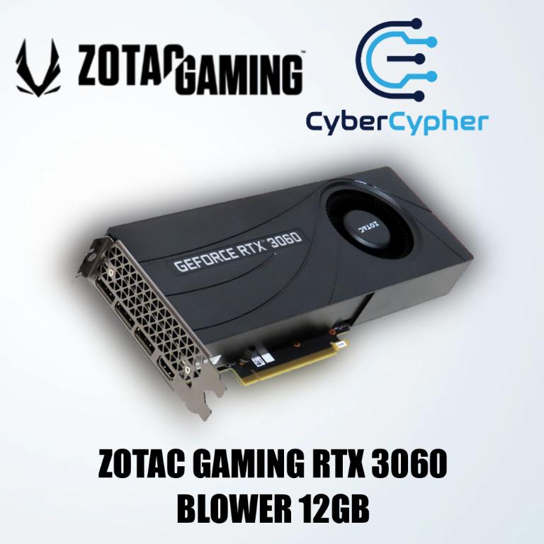 ZOTAC GAMING RTX 3060 Blower 12GB, Computers & Tech, Parts ...