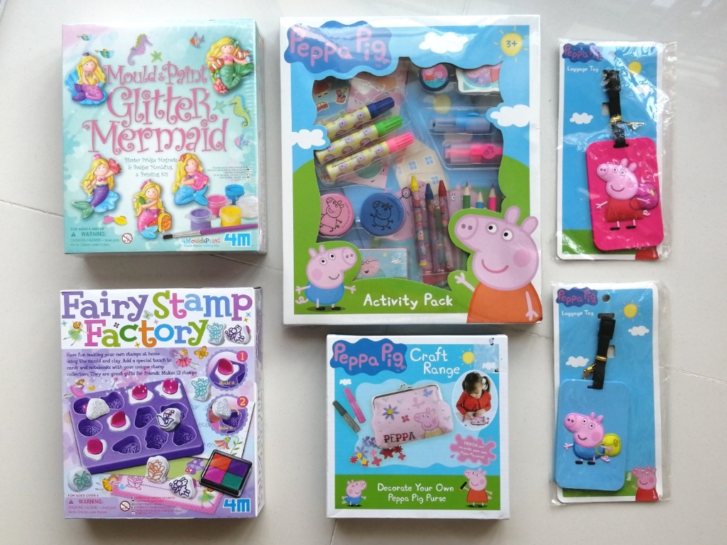 4 Sets Children Activity Pack - 1) Glitter Mermaid 2) Fairy Stamp ...