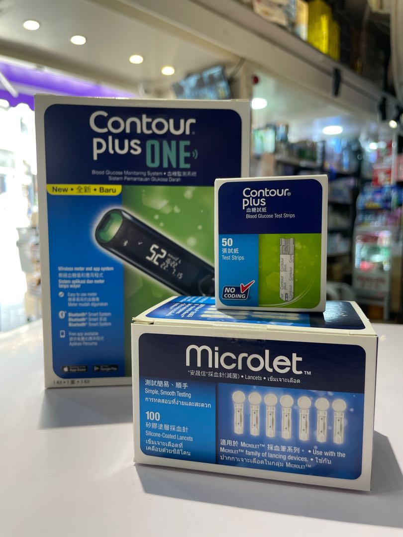 香港行貨 Contour Plus One 血糖機套裝, 健康及營養食用品, 醫療用品和工具 - Carousell