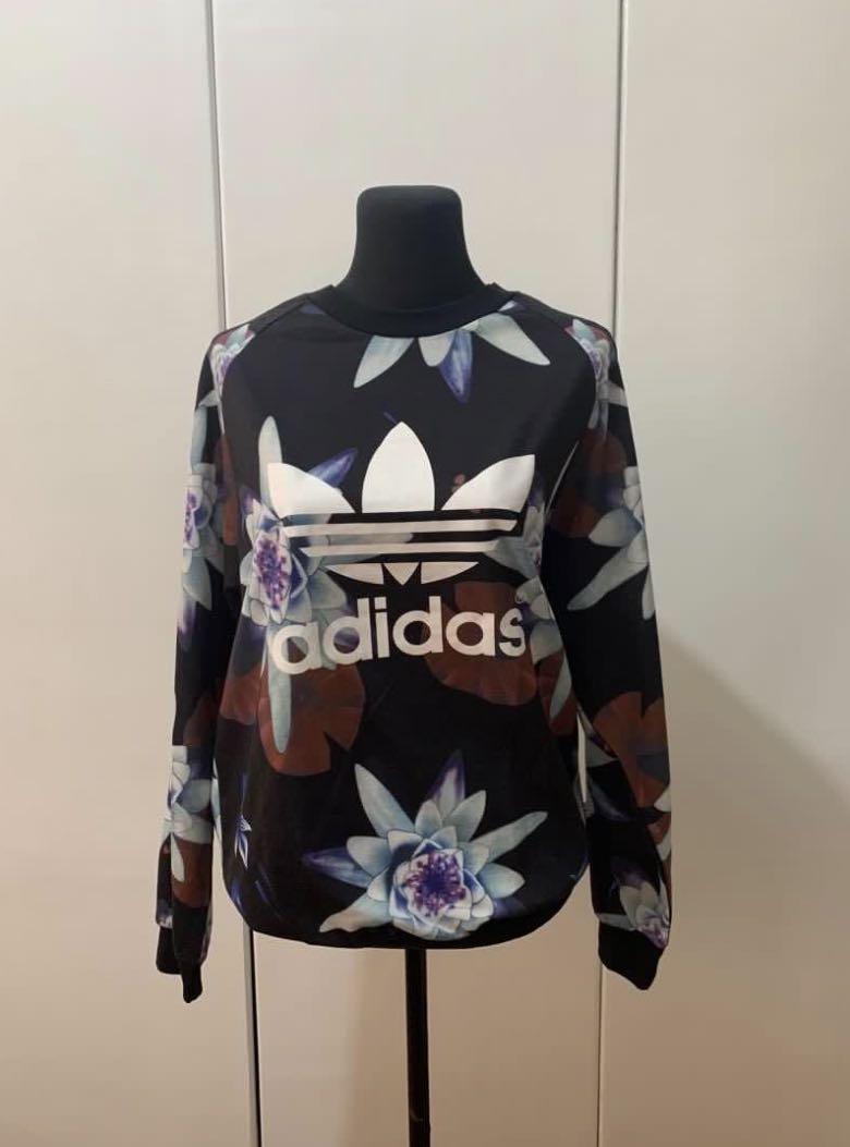 Adidas Lotus Sweater, Women's Fashion, Tops, Longsleeves on Carousell