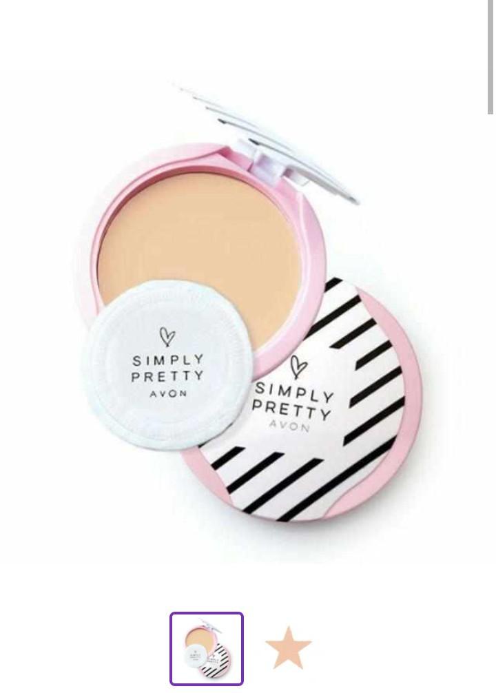 AVON Simply Pretty Pressed Powder SPF 14 (Soft Bisque), Beauty ...