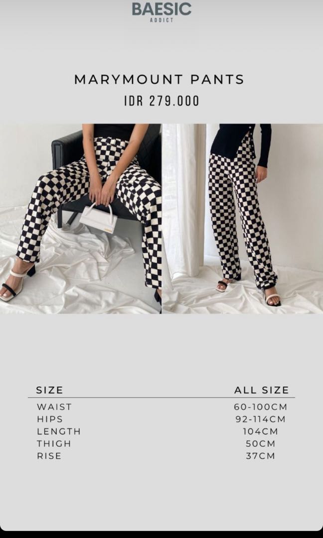 Bella Clrs Baesic Addict BECE BC X BA Marymount Pants, Fesyen Wanita ...