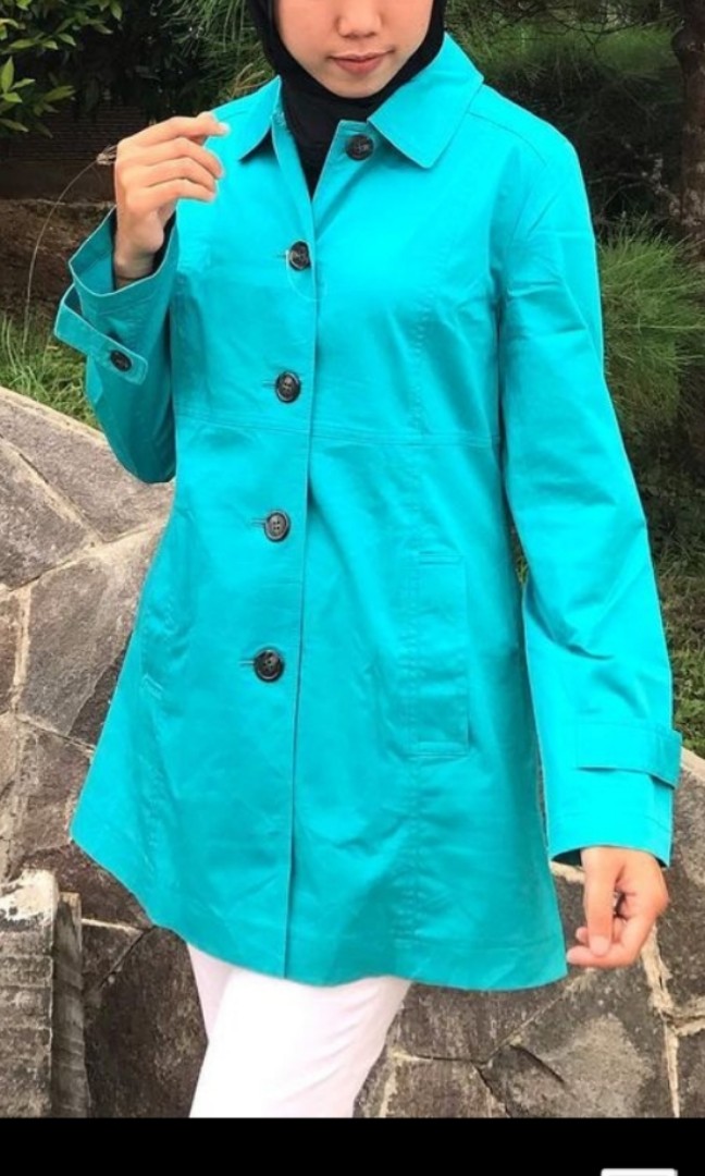 Blazer light tosca green, Fesyen Wanita, Pakaian Wanita, Atasan di ...