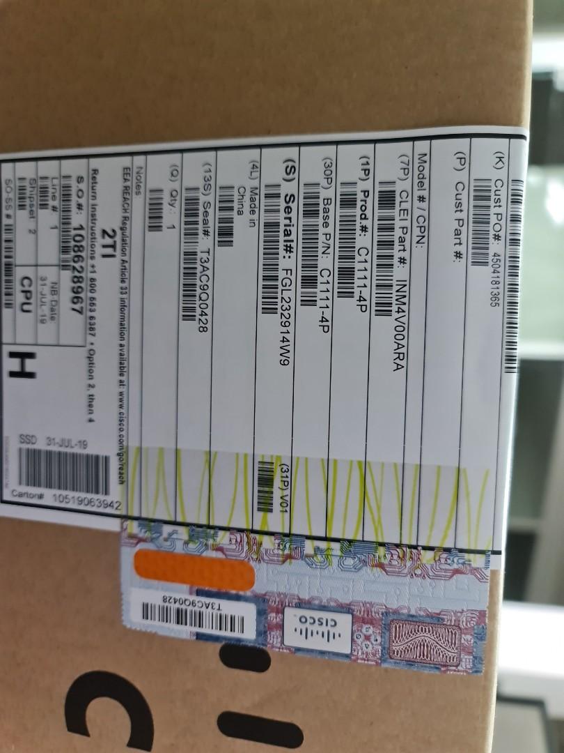 Brand New Unopen Cisco C1111-4P Ethernet Router, Computers & Tech, Parts & Accessories ...