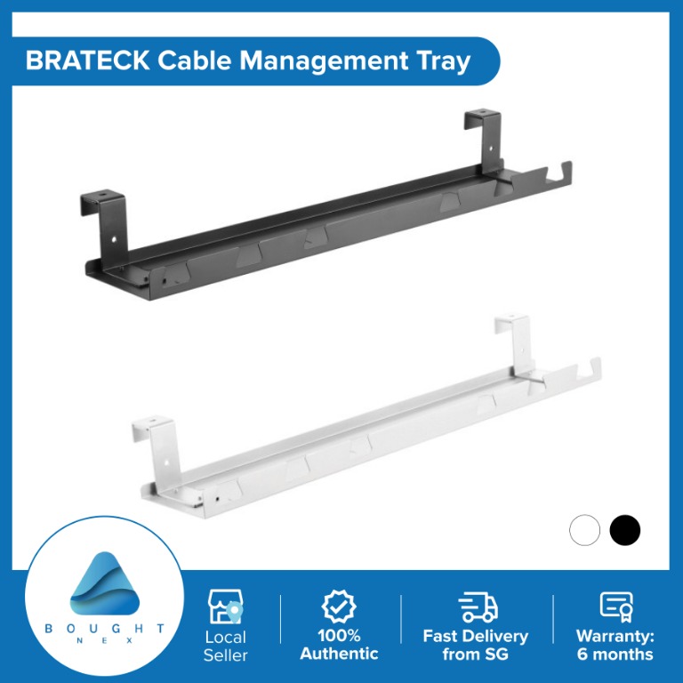 BRATECK Under Desk Cable Management Tray With Clean And Tidy Desk ...