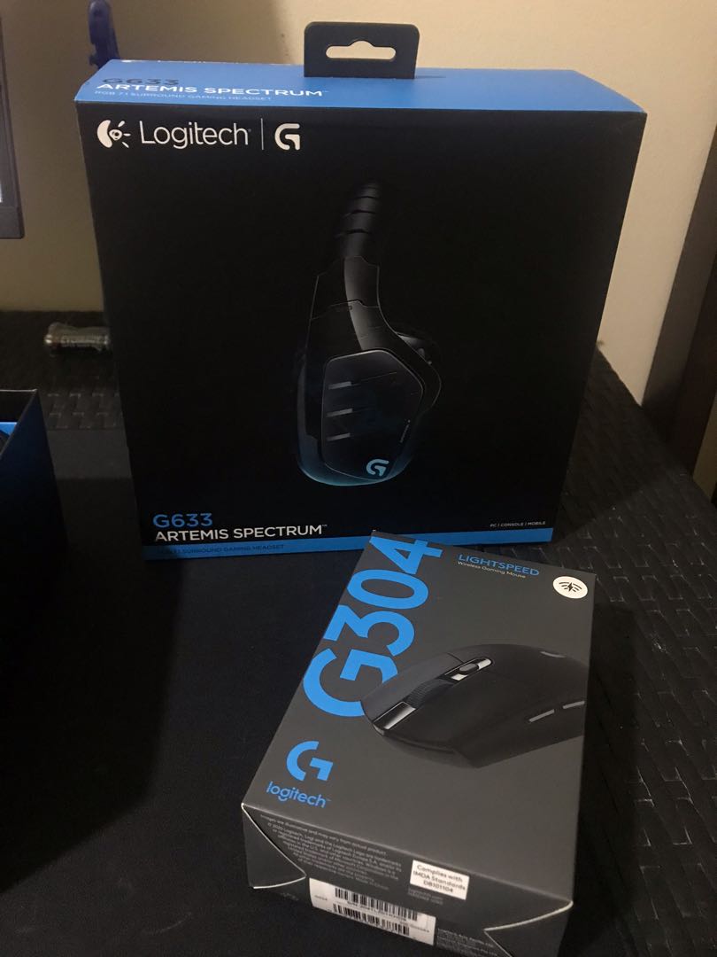 BUNDLED: Logitech G633 7.1 surround sound RGB Gaming headset & G304 ...