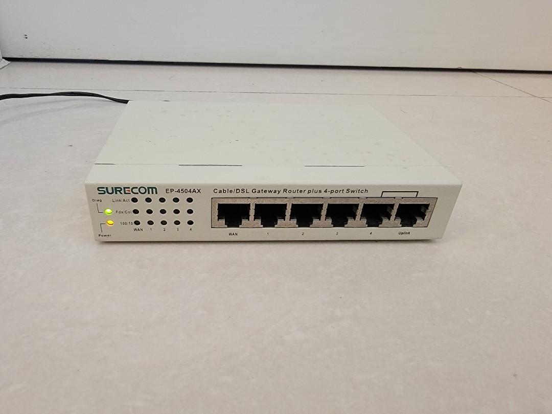 Cable/DSL Gateway Router plus 4 port switch, 電腦＆科技, 電腦周邊及配件, Wifi及上網相關 ...