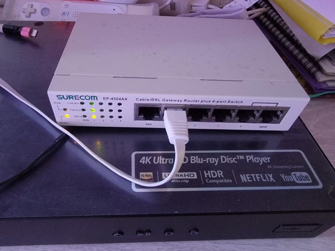Cable/DSL Gateway Router plus 4 port switch, 電腦＆科技, 電腦周邊及配件, Wifi及上網相關 ...