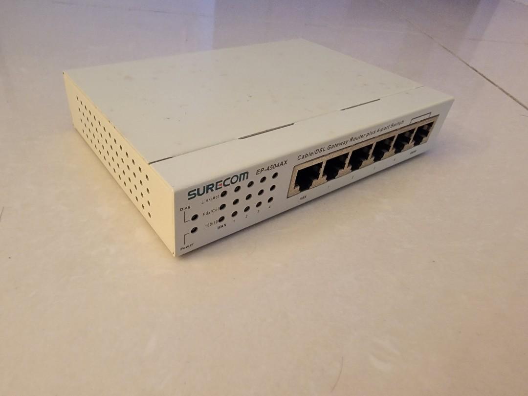Cable/DSL Gateway Router plus 4 port switch, 電腦＆科技, 電腦周邊及配件, Wifi及上網相關 ...