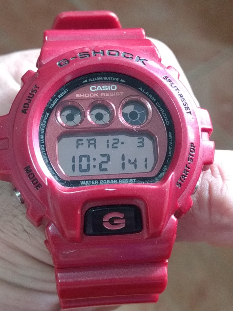 Casio Gshock dw6900 mf red, Men's Fashion, Watches & Accessories ...