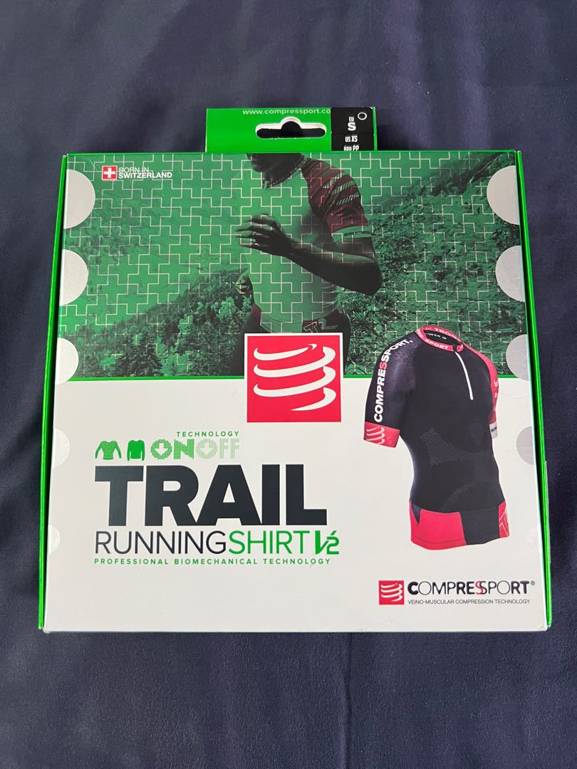 Compressport trail running shirt v2 black, Men's Fashion, Activewear on ...