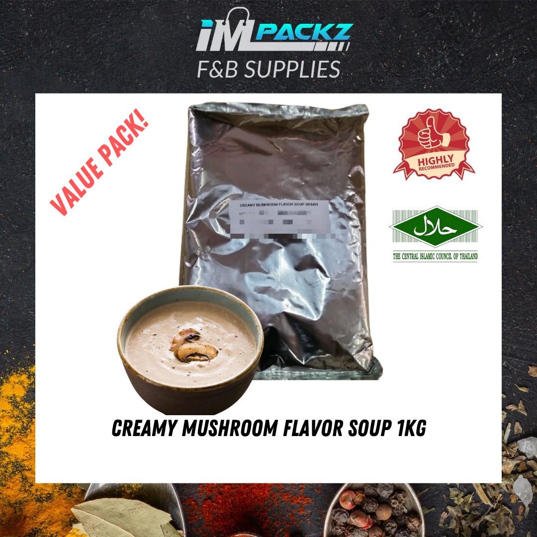 Cream Of Mushroom Soup Powder Mix 1Kg (HALAL), Food & Drinks, Packaged ...