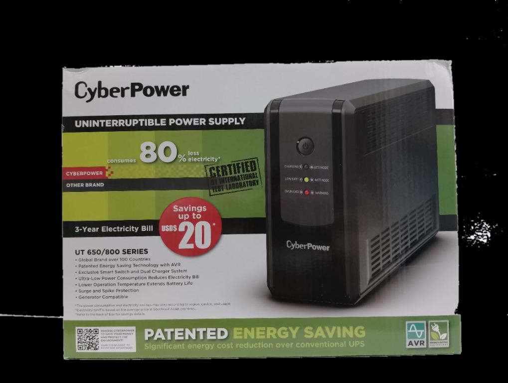 CYBER POWER UT800EG-UN 800VA/400W SERIES UPS, Computers & Tech, Parts ...
