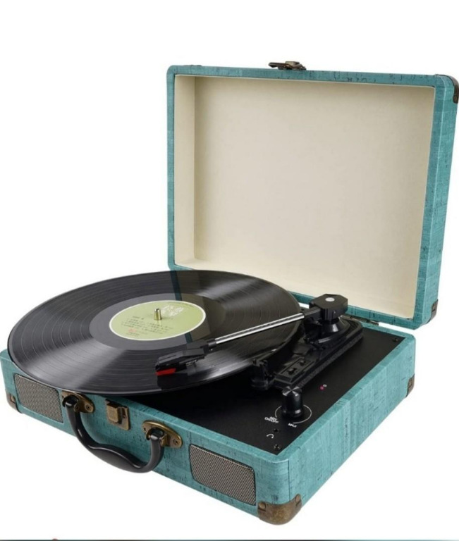 DIGITNOW Record Player Vintage 3-Speed Bluetooth Vinyl Turntable with Stereo Speaker, Belt ...